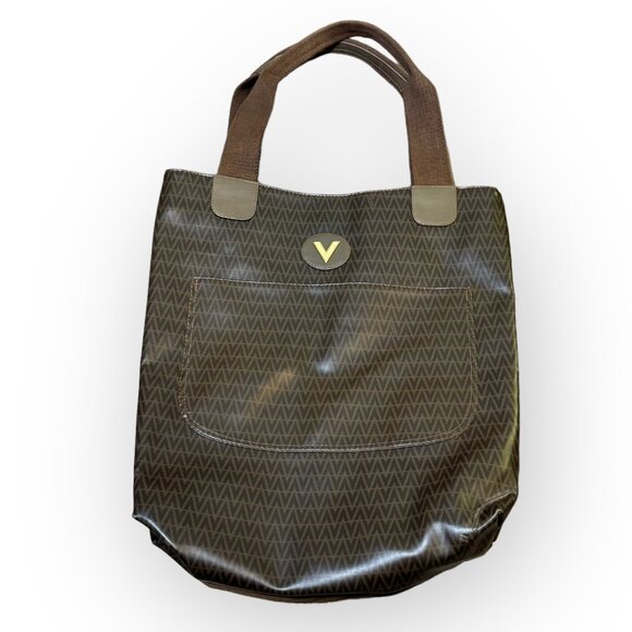 Mario Valentino | Bags | Valentino Logoprinted Large Laptop Tote Bag In ...